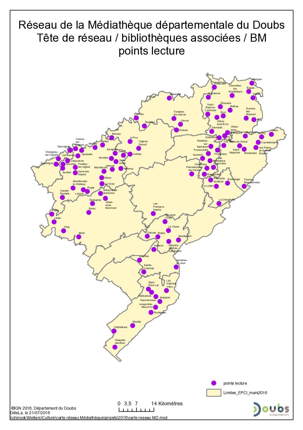 Réseau de la Médiathèque départementale du Doubs Tête de réseau ...