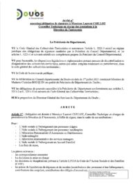 DRH Arrêté Délégation signature COILLOT Laurent – Département du Doubs